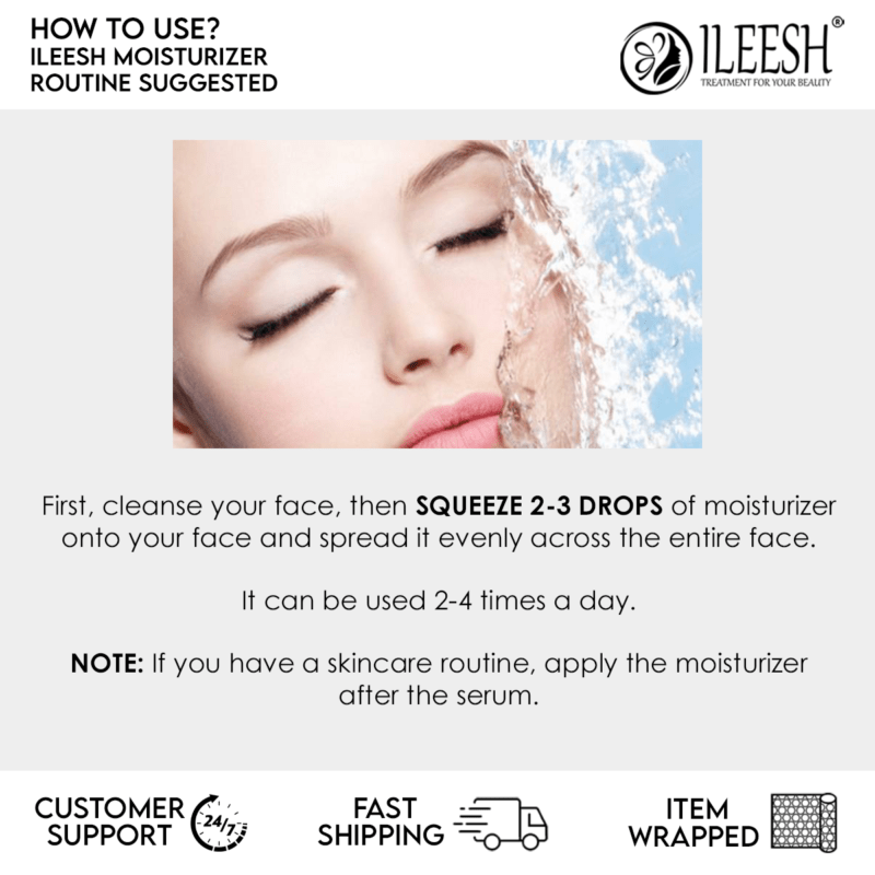 ILEESH Moisturizer (72 Hours Hydration) - 30ml | Skincare | ILEESH