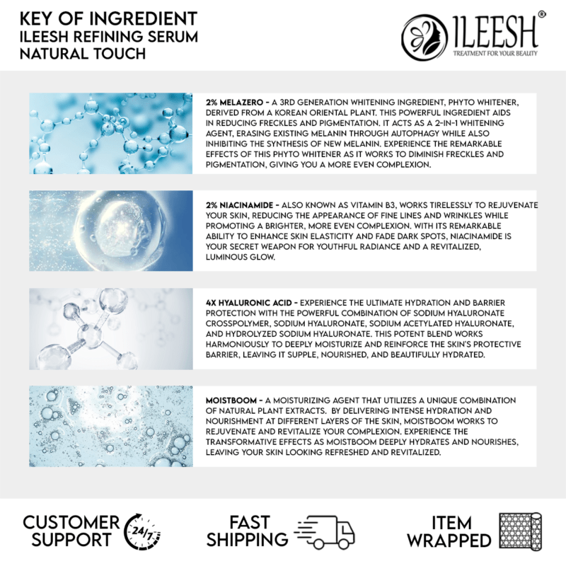 ILEESH Refining Serum (Brightening & Hydrating) - 20ml | Skincare | ILEESH